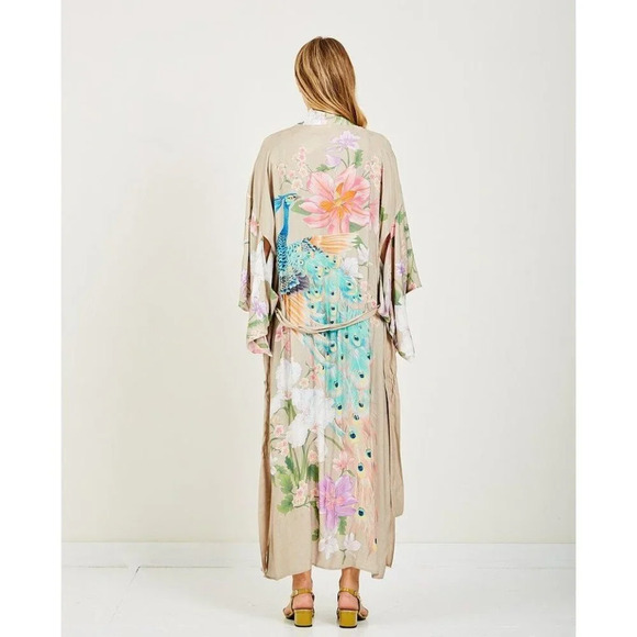 Spell | Jackets & Coats | Spell The Gypsy Waterfall Maxi Kimono Taupe ...